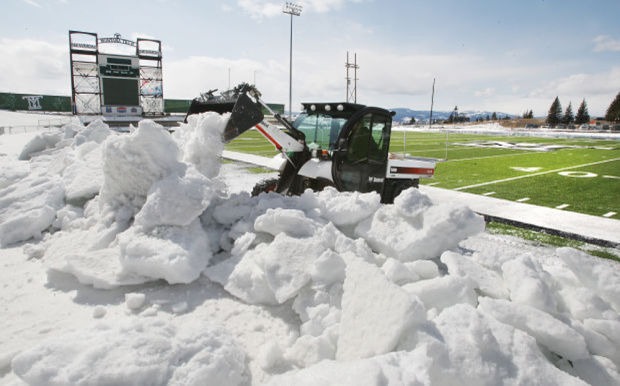 Sign of spring in Butte, America