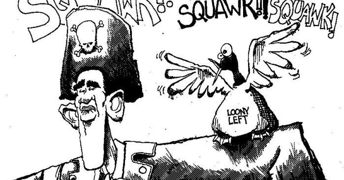 CARTOON: 'Loony left' starts squawking at any hint of compromise from Obama