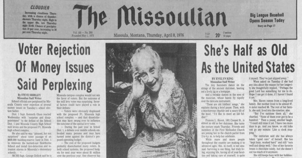 April 8 Missoulian news from 50, 25 years ago