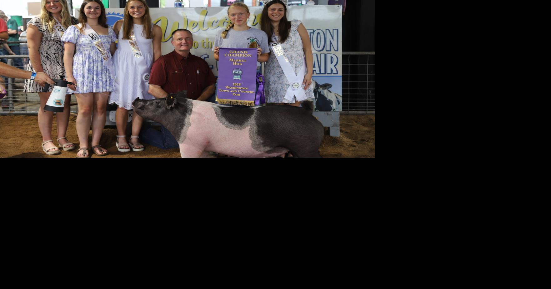 Yoder wins grand champion banner in market hog show | Local News ...
