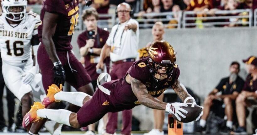 Sam Leavitt, Jordyn Tyson team up for jaw-dropping touchdown in ASU ...