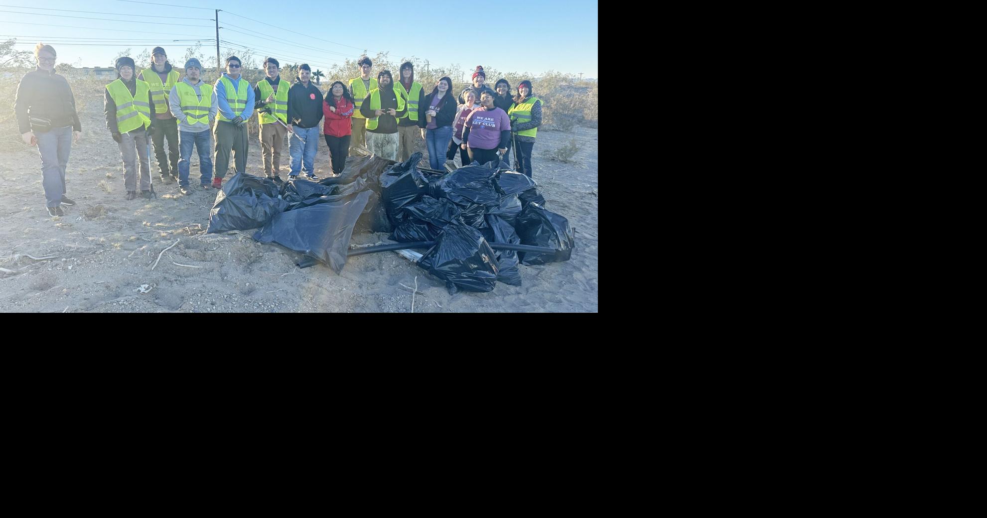Highway clean-up: Volunteers help Make Bullhead Better pick up trash ...