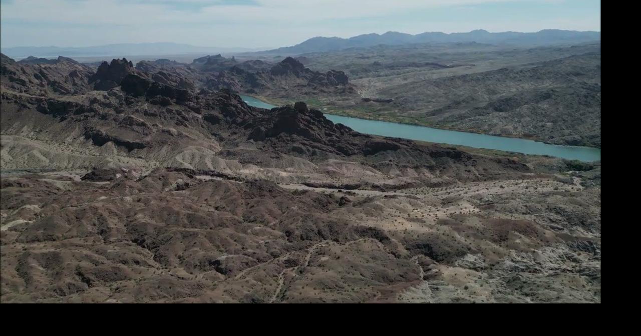 The Needles and Topoc Gorge, Mohave County, Arizona. Aerial video ...