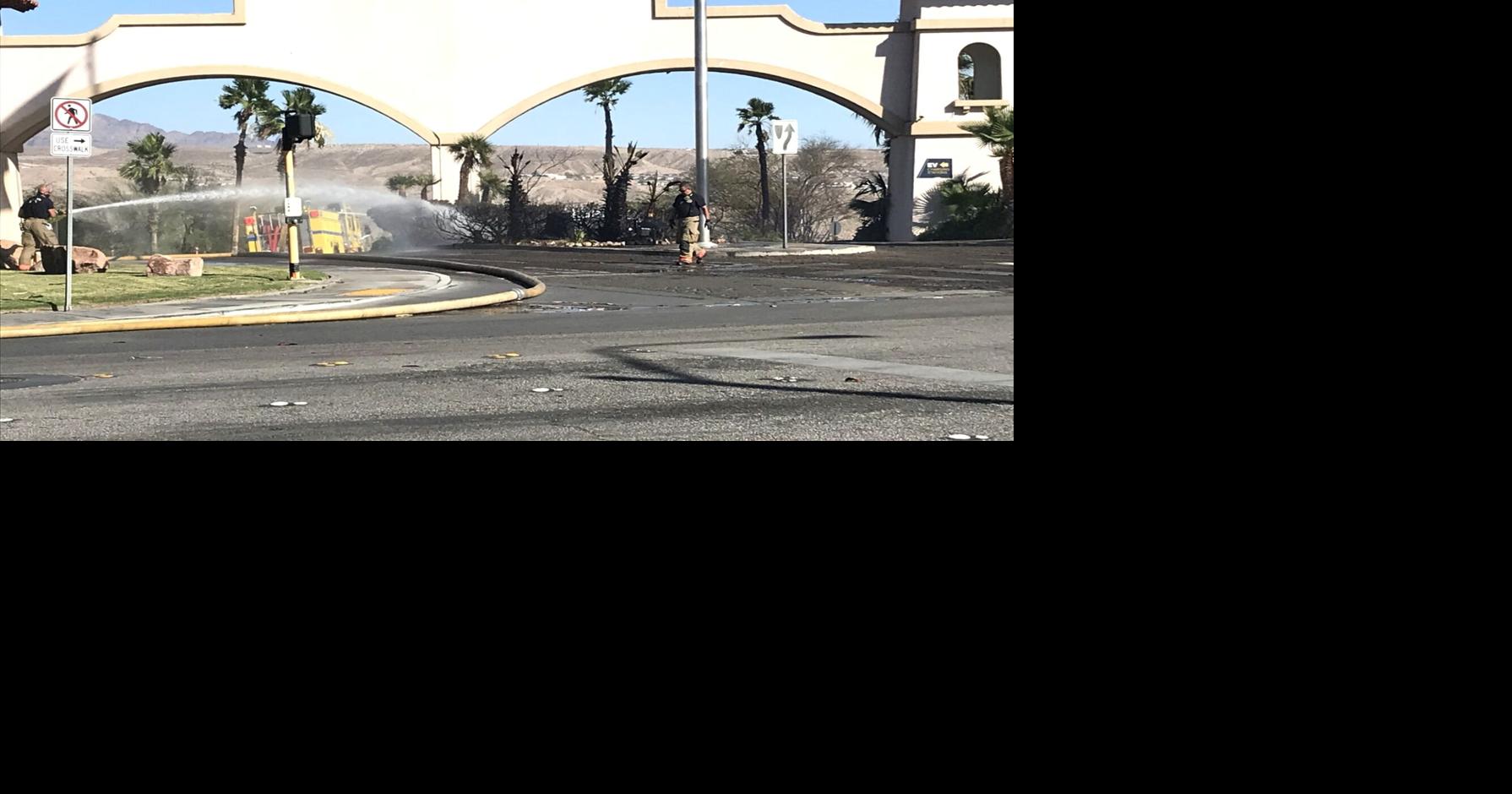 Small brush fire causes damage near entrance to Harrah's Laughlin ...