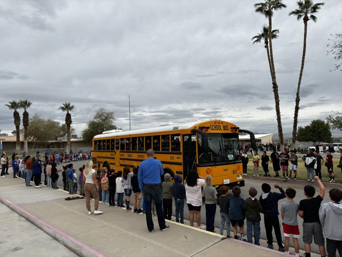 Photos: Needles community sends Mustangs off to basketball state ...