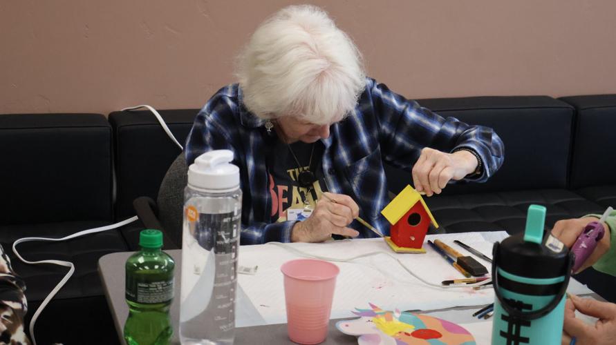 Photos: Seniors turn plain birdhouses into floral works of art | News ...