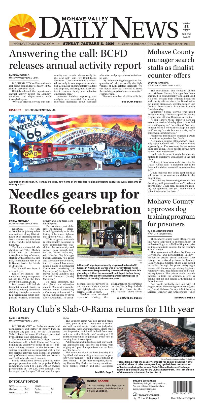 Page A01 | e-Edition | mohavedailynews.com