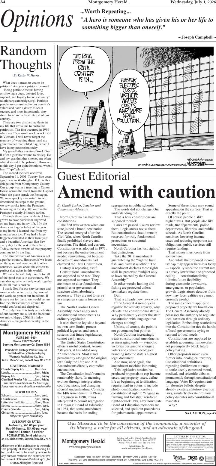 Page A04 | e-Edition | montgomeryherald.com