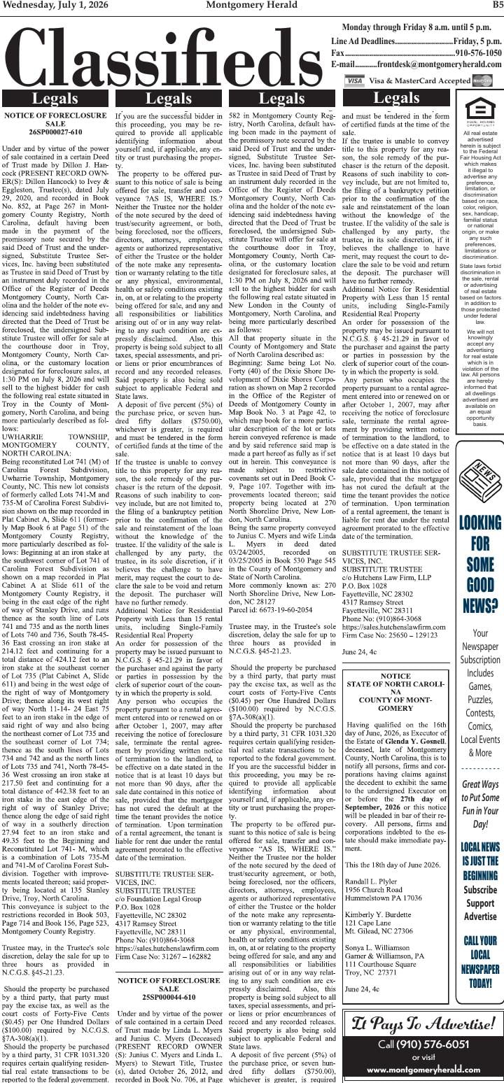 Page B05 | e-Edition | montgomeryherald.com