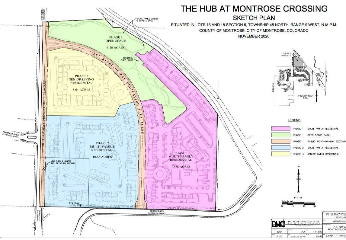 Schematic outlines plans for HUB at Montrose Crossing housing ...