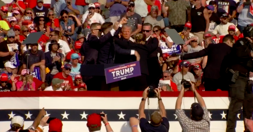 Trump taken off stage at Butler rally after possible gunshots heard ...