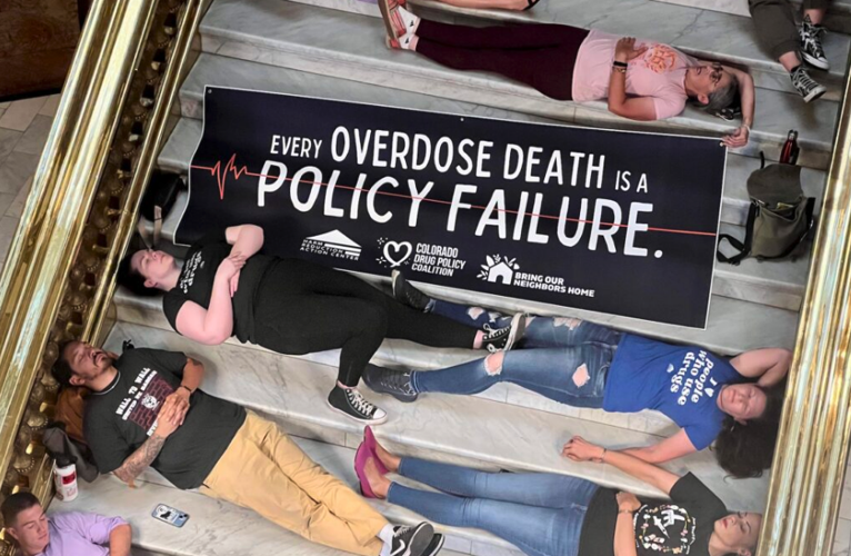 ‘Die-in’ activists at Colorado Capitol raise awareness of drug overdose ...