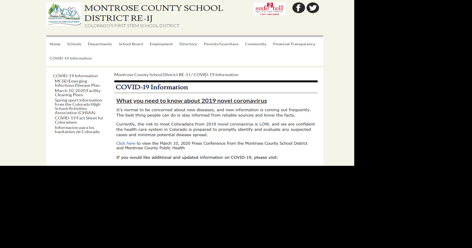 MCSD will follow CDPHE guidance for handling COVID-19 outbreaks, cases ...