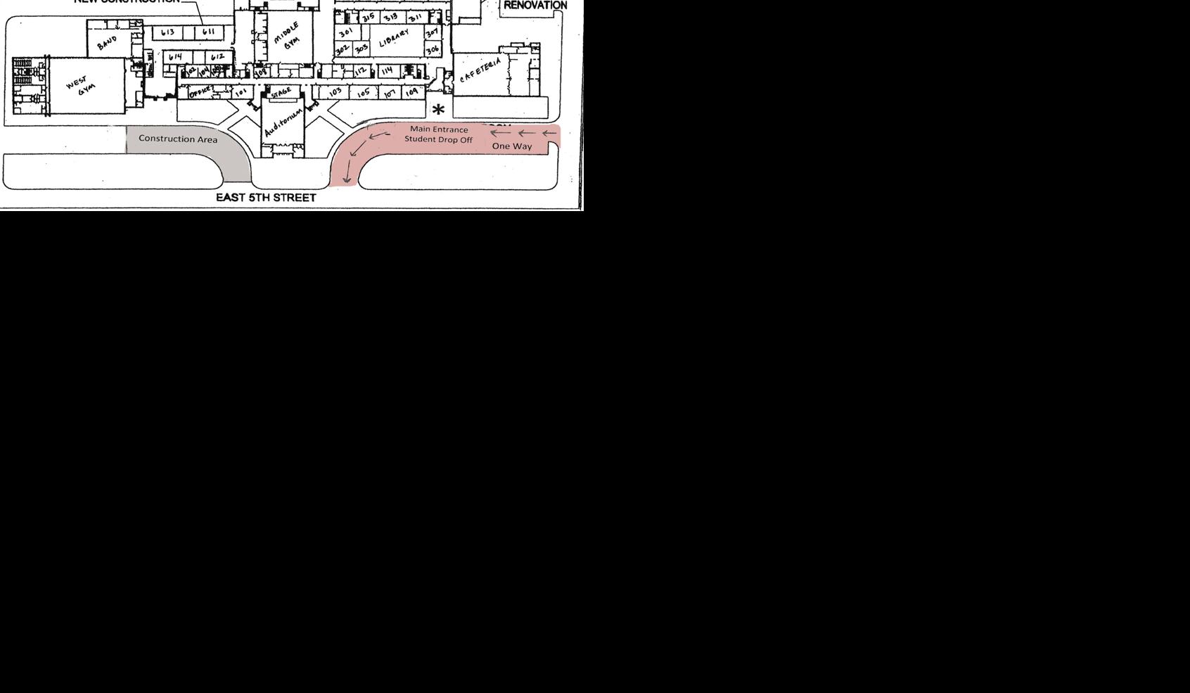 DJHS entrance, drop off/pick up area for students changing Jan. 20 ...
