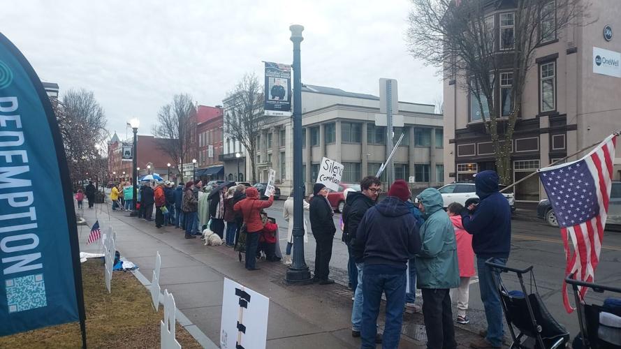 ICE and Venezuela protest held outside Bradford County Courthouse ...