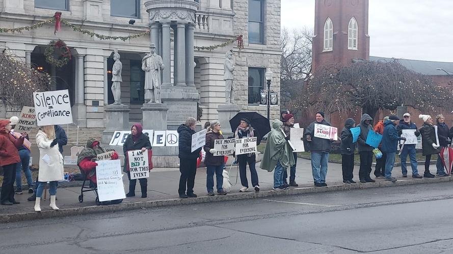 ICE and Venezuela protest held outside Bradford County Courthouse ...