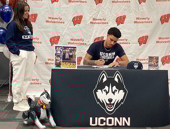 Waverly's Xavier Watson signs to play for UConn football | Prep Sports ...
