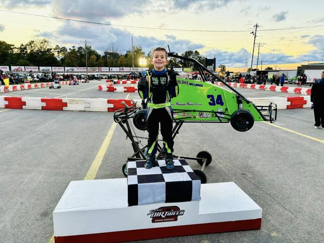 Waverly seven-year-old Blake Bellinger excels in microd racing ...
