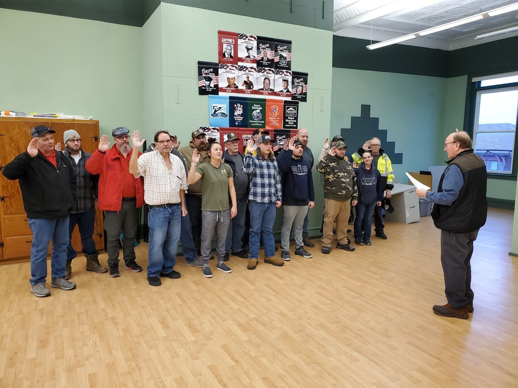 Sayre Mayor swears in new members of Sayre Fire Police | News | morning ...