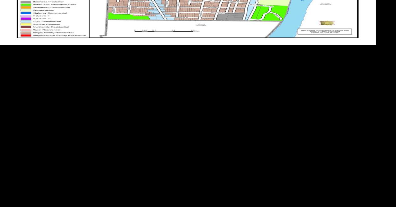 Sayre Borough zoning map — 2015 version | | morning-times.com