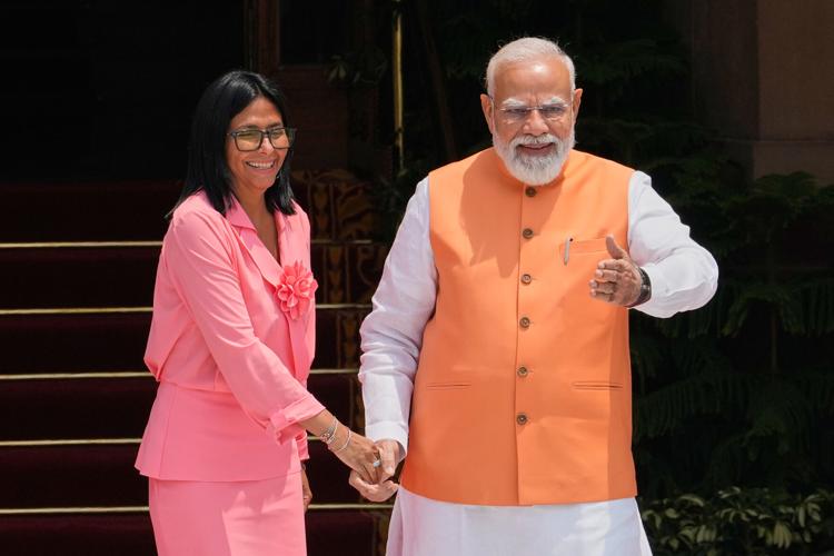 India's Modi meets Delcy Rodriguez as India expands Venezuela oil ...