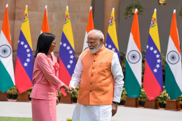 India's Modi meets Delcy Rodriguez as India expands Venezuela oil ...