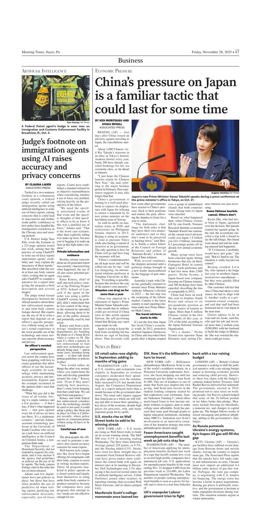 Page A7 | e-Edition | morning-times.com