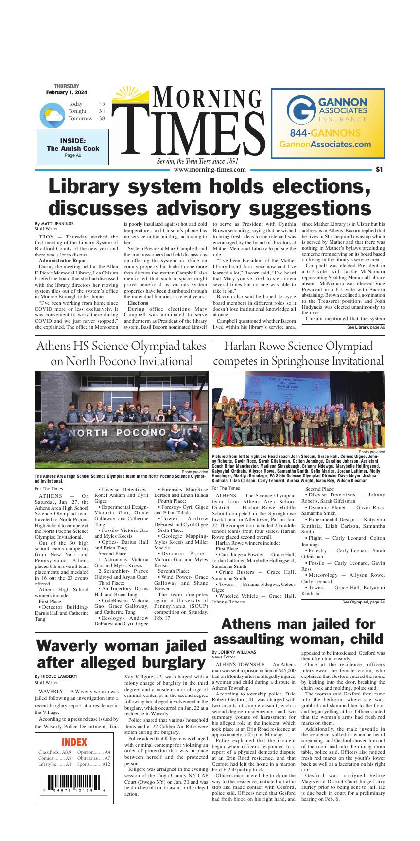 Page A1 | e-Edition | morning-times.com