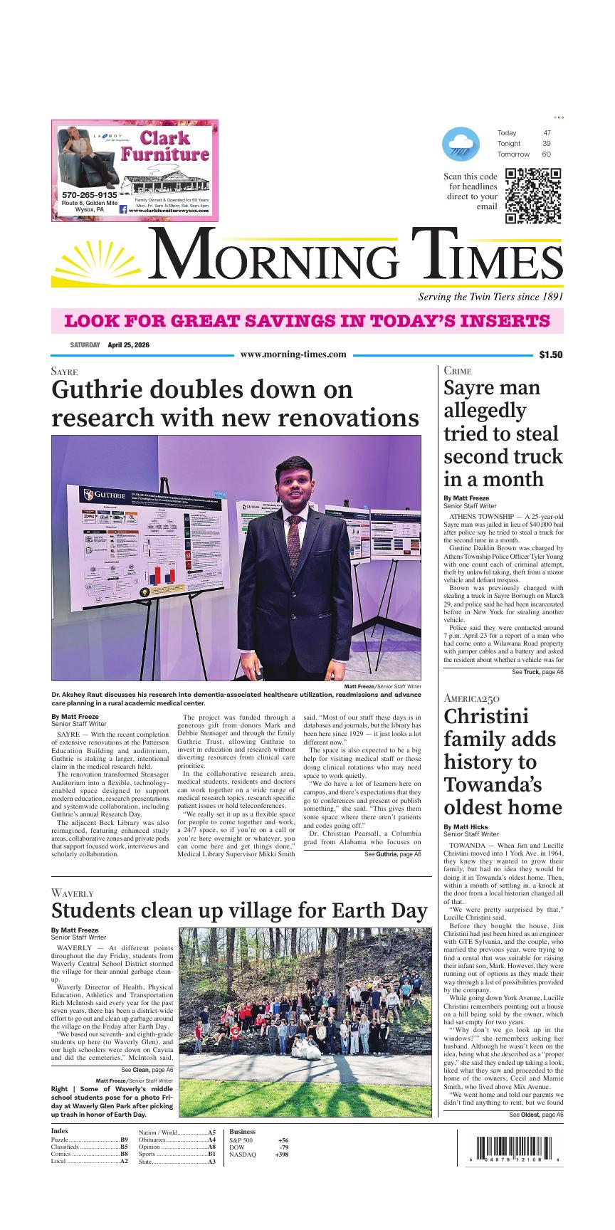 Page A1 | e-Edition | morning-times.com