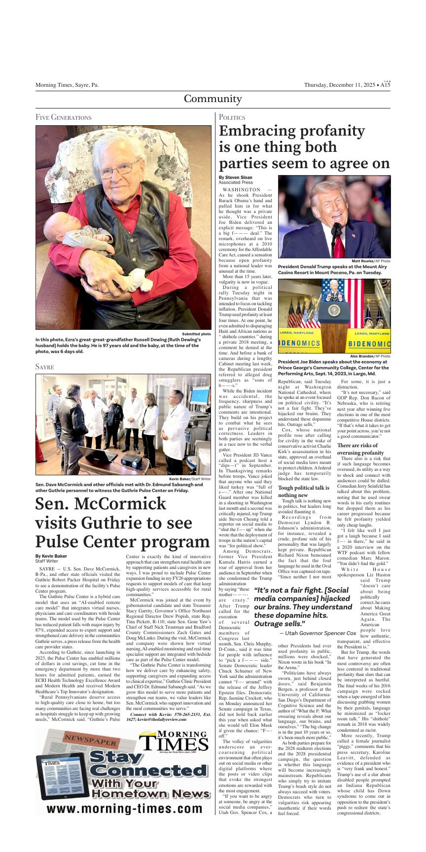 Page A15 | e-Edition | morning-times.com