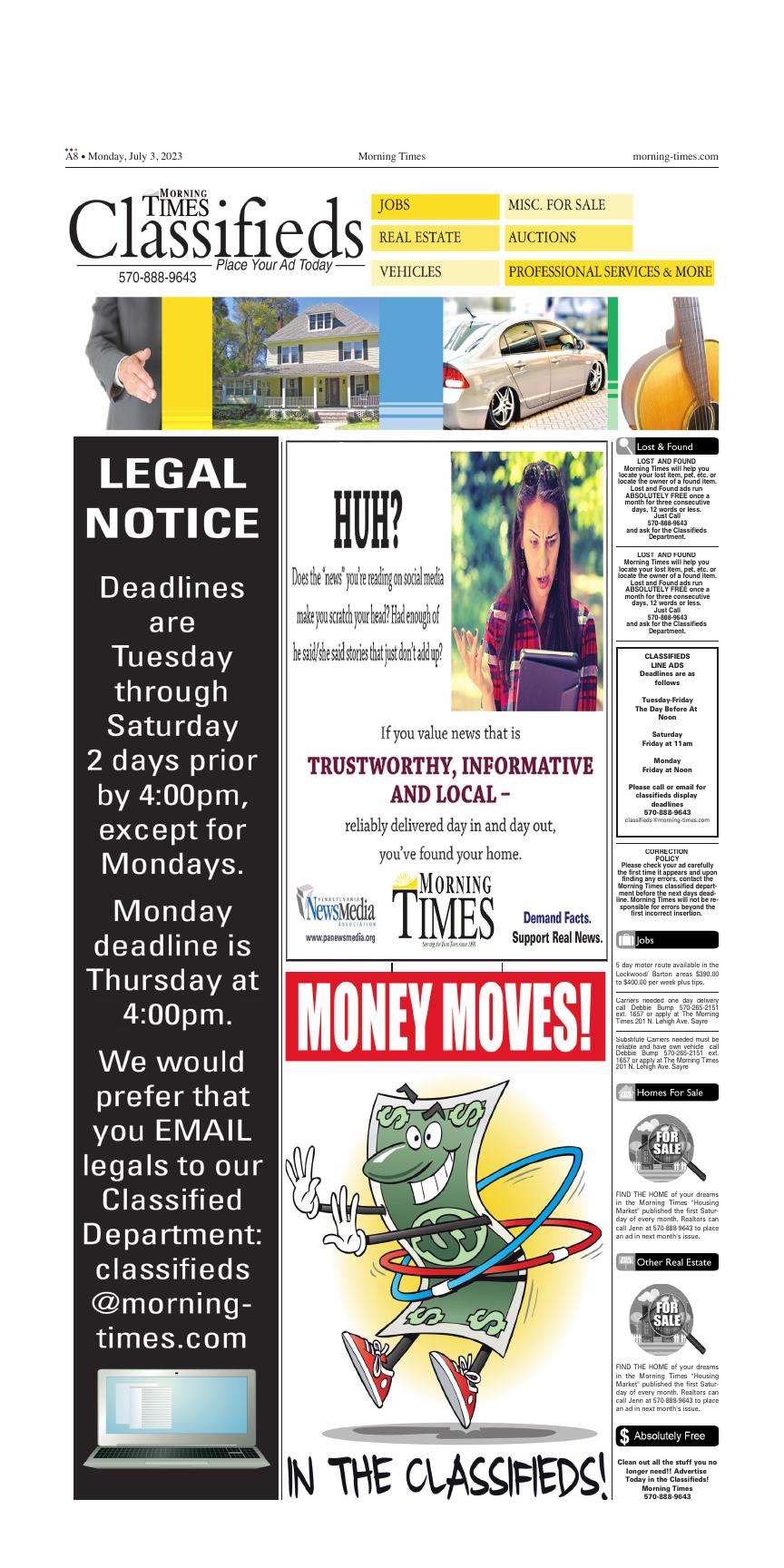 Page A8 | e-Edition | morning-times.com