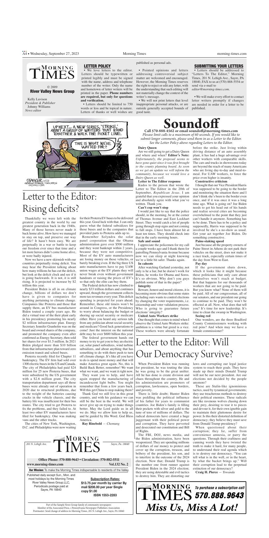 Page A4 | e-Edition | morning-times.com