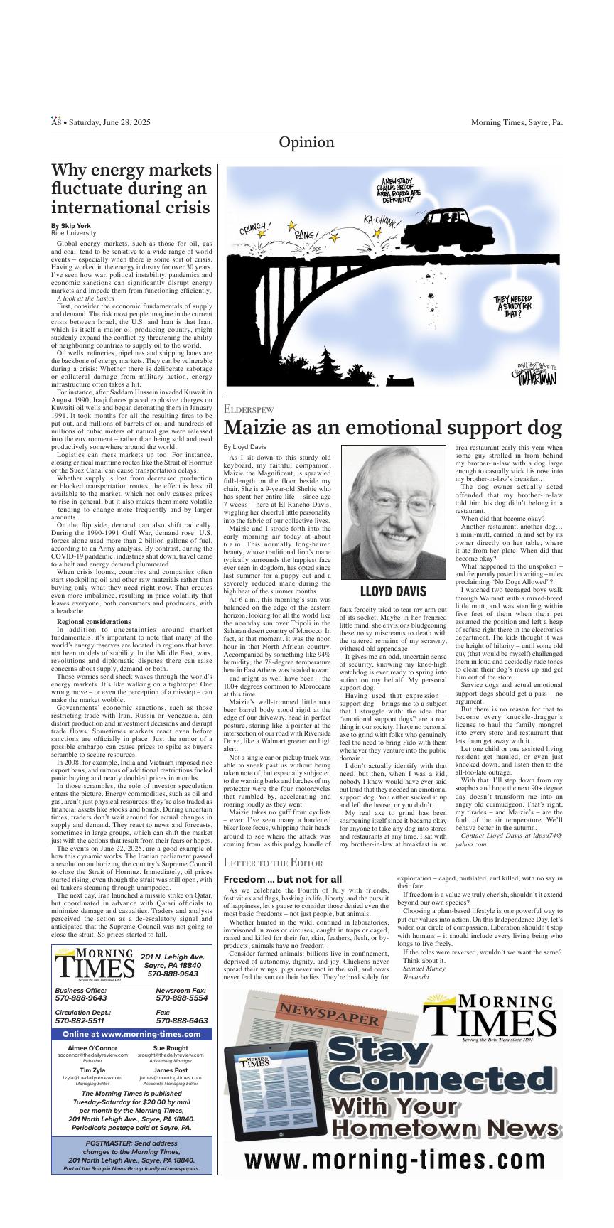 Page A8 | e-Edition | morning-times.com