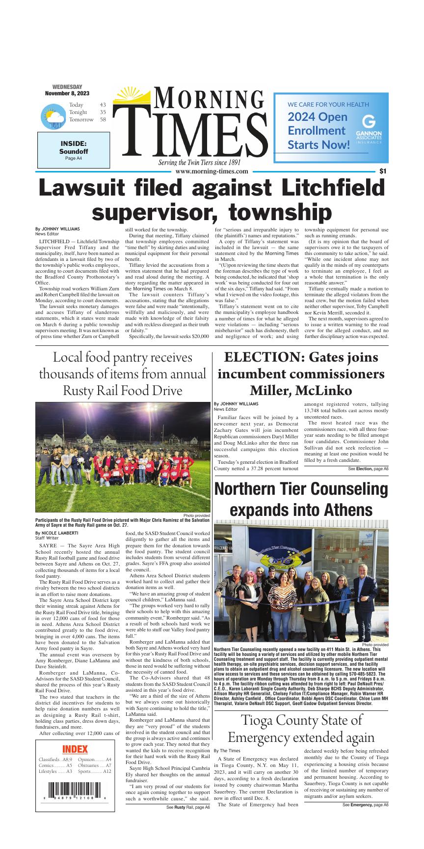Page A1 | e-Edition | morning-times.com