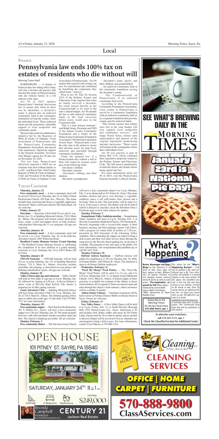 Page A2 | Morning Times | morning-times.com