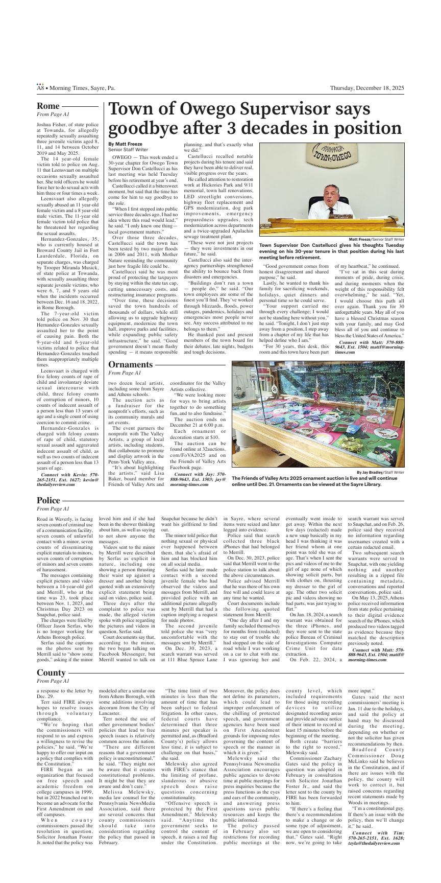 Page A8 | e-Edition | morning-times.com