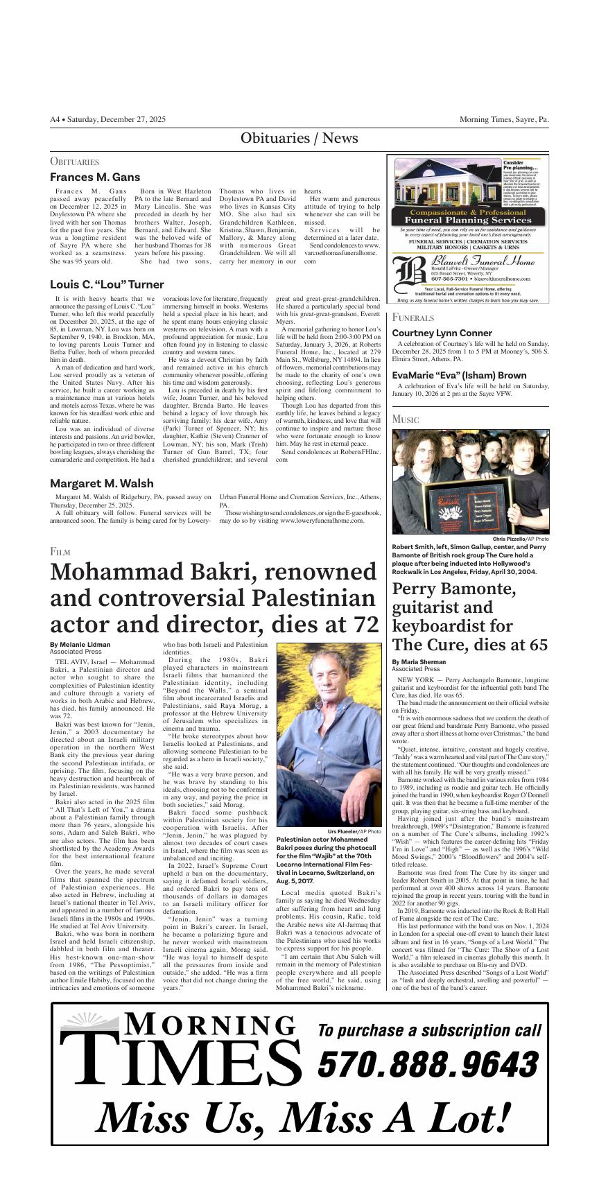 Page A4 | e-Edition | morning-times.com