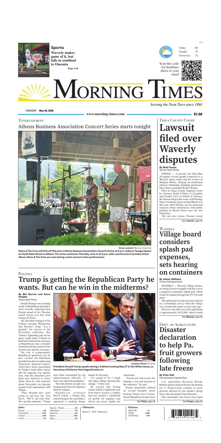 Page A1 | e-Edition | morning-times.com