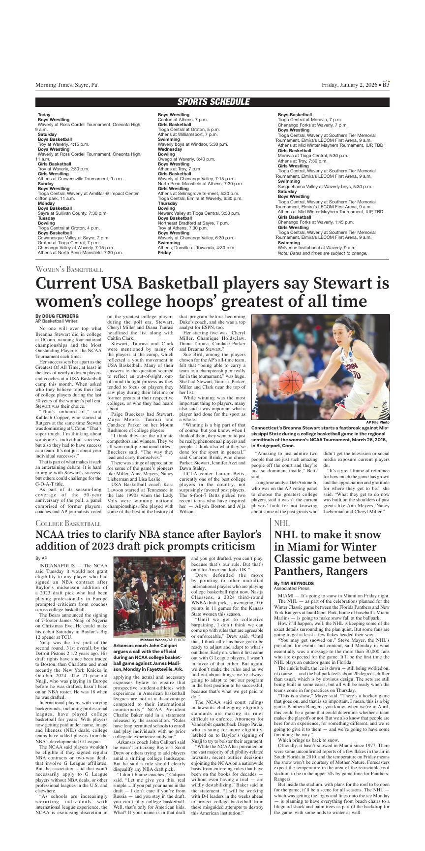 Page B3 | e-Edition | morning-times.com