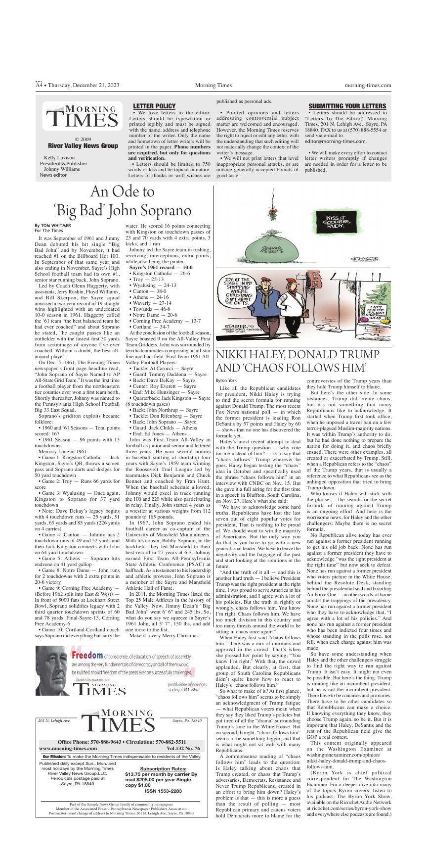 Page A4 | e-Edition | morning-times.com