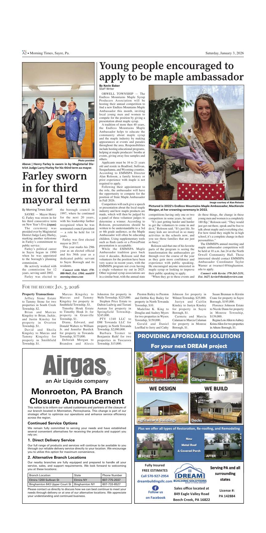 Page A2 | Morning Times | morning-times.com