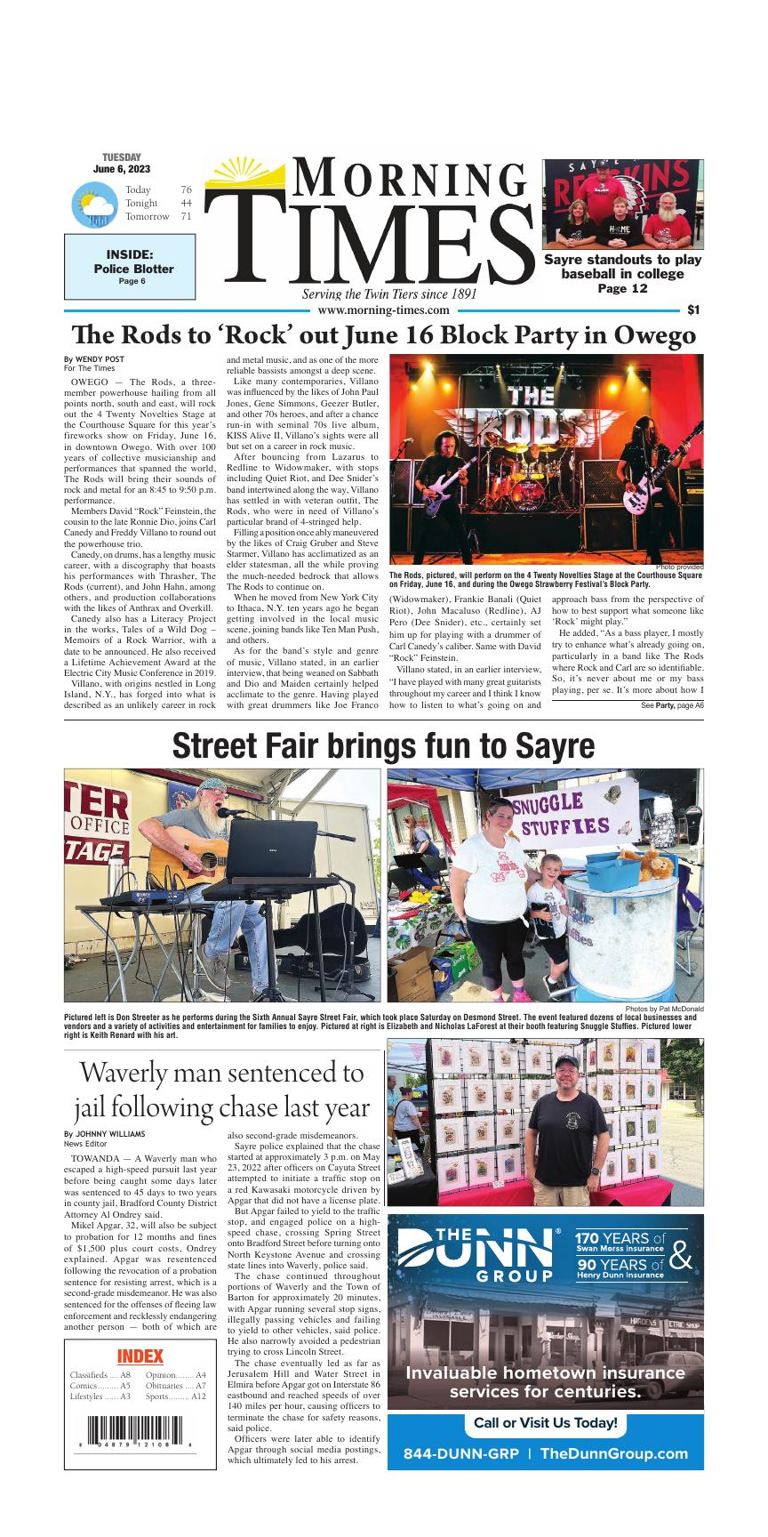 Page A1 | e-Edition | morning-times.com