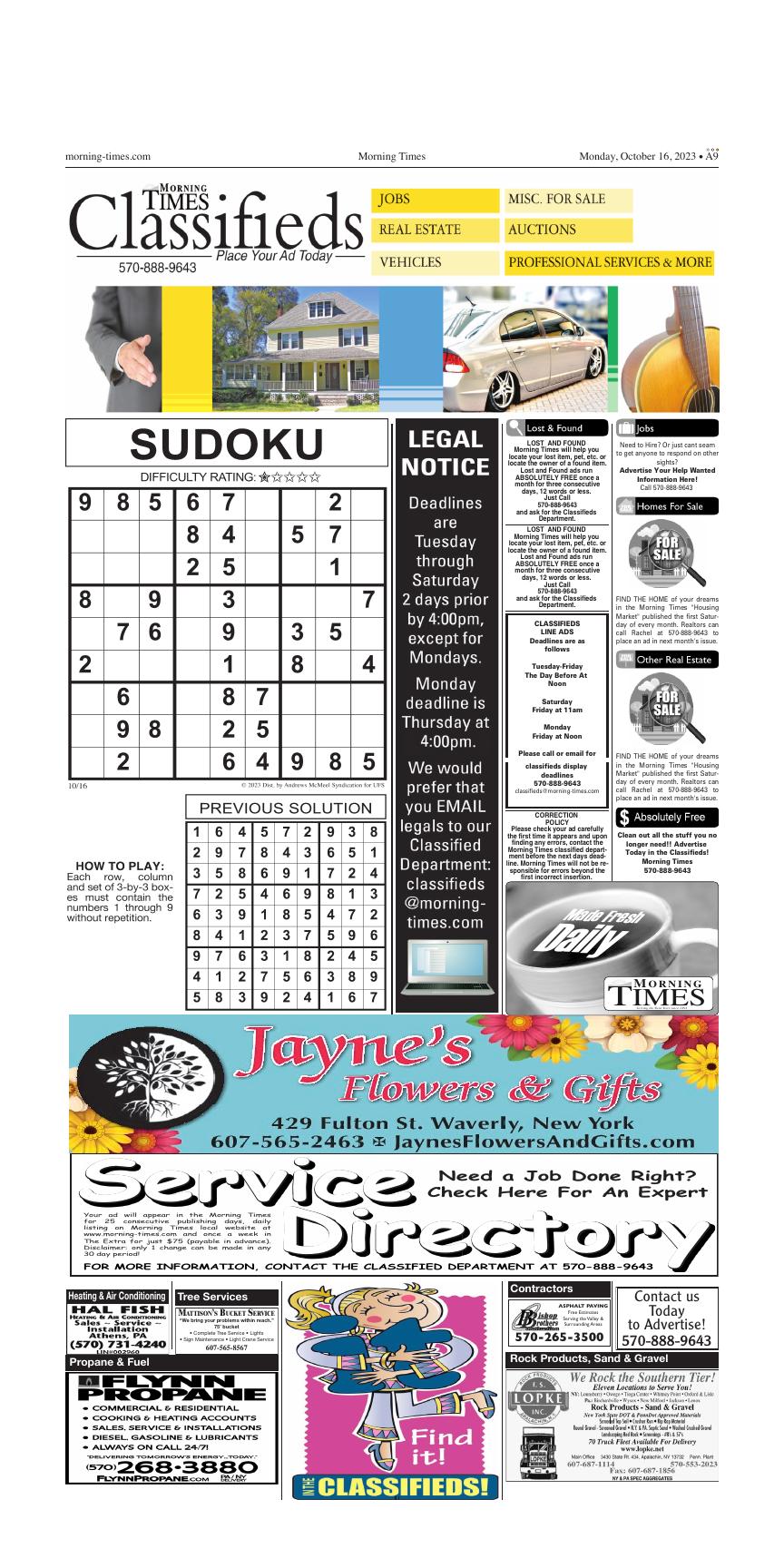 Page A9 | e-Edition | morning-times.com