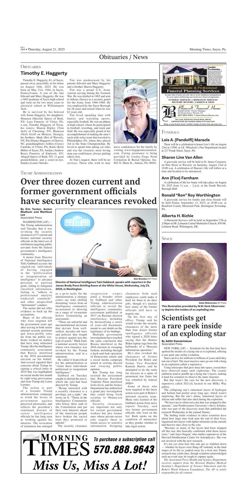 Page A4 | e-Edition | morning-times.com