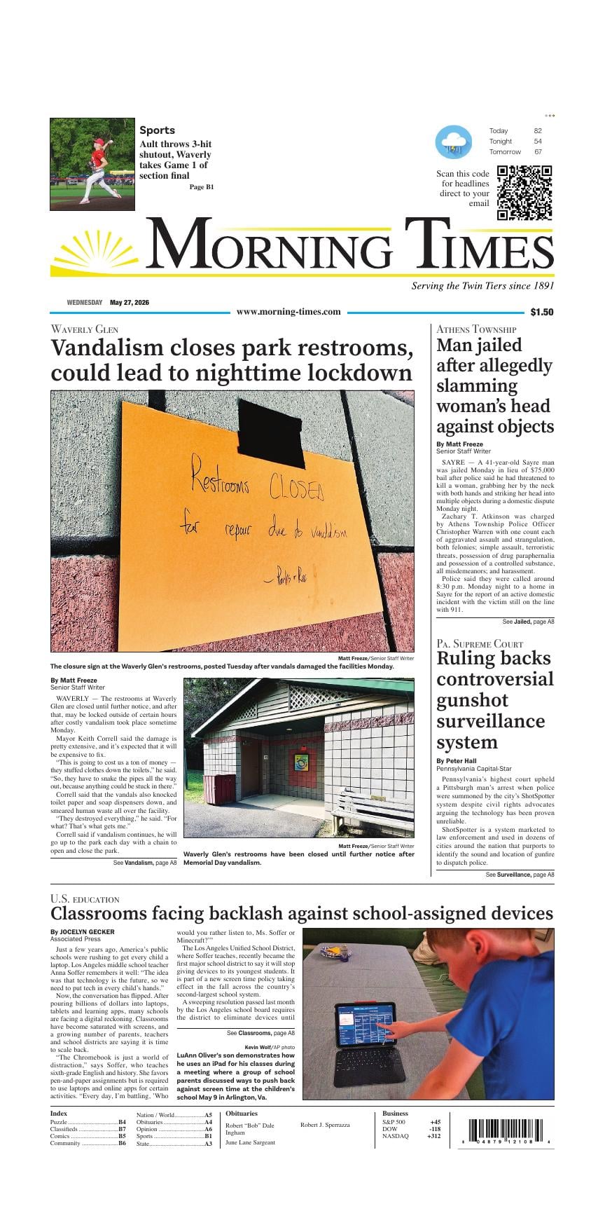 Page A1 | e-Edition | morning-times.com