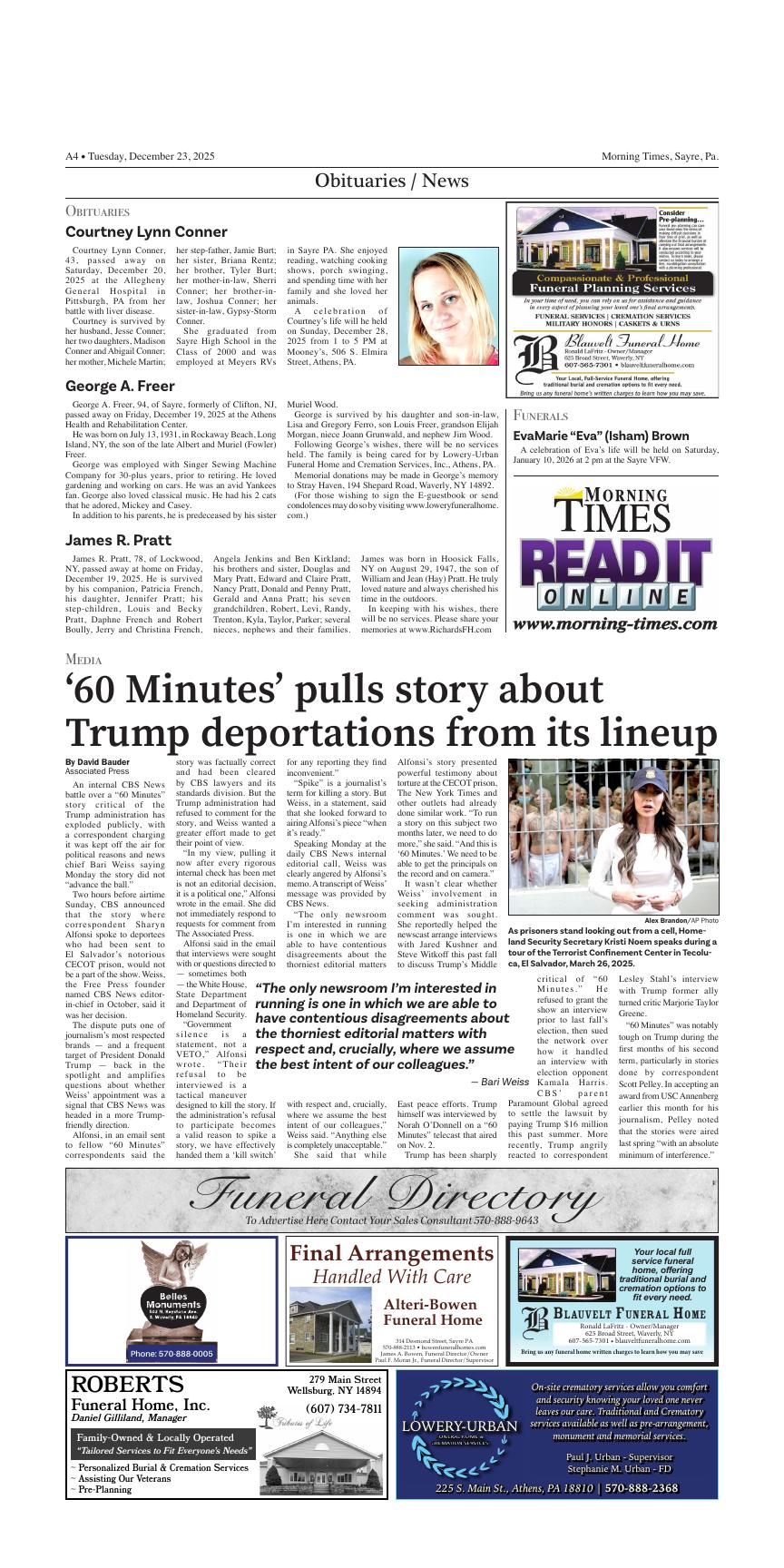 Page A4 | e-Edition | morning-times.com