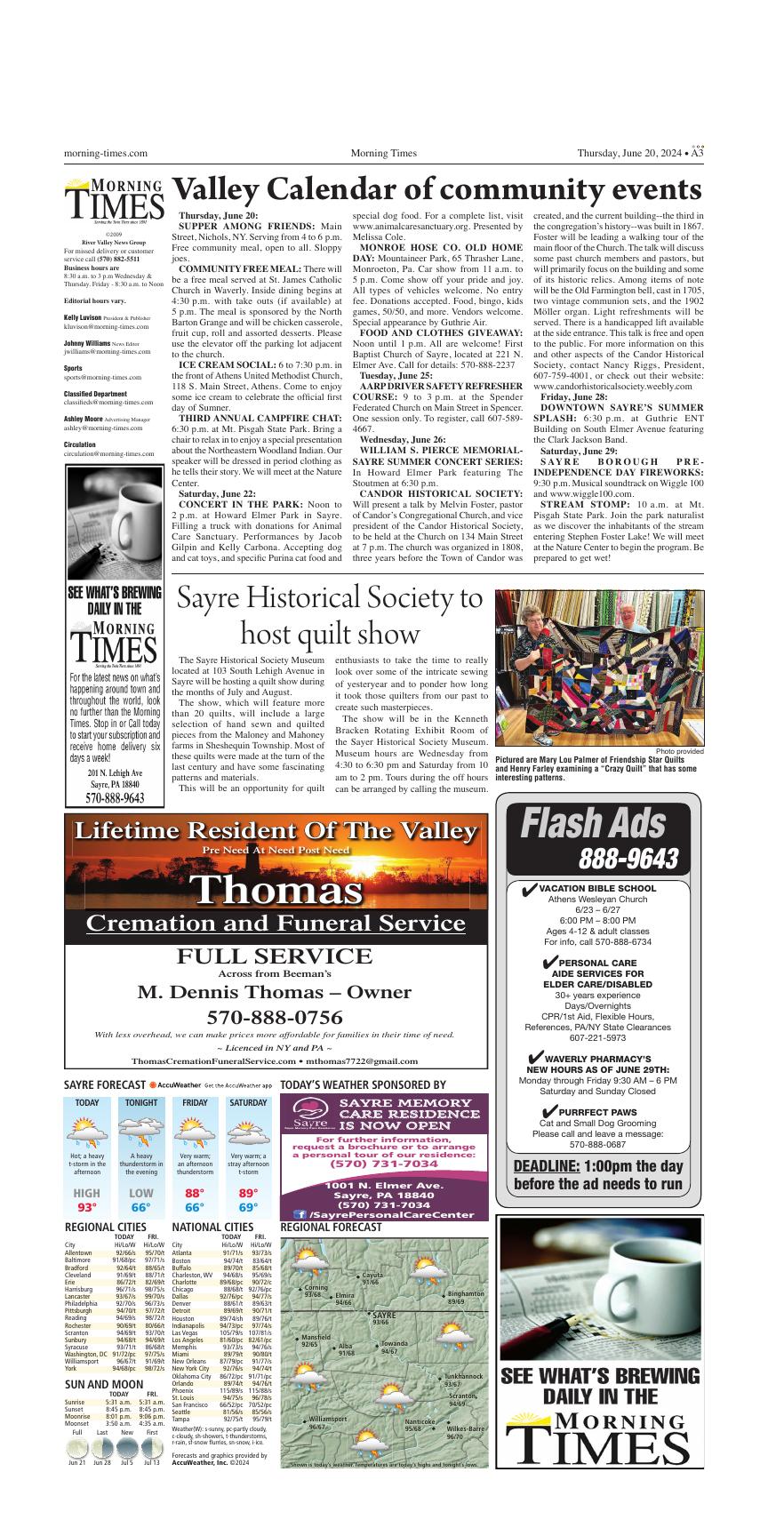Page A3 | e-Edition | morning-times.com