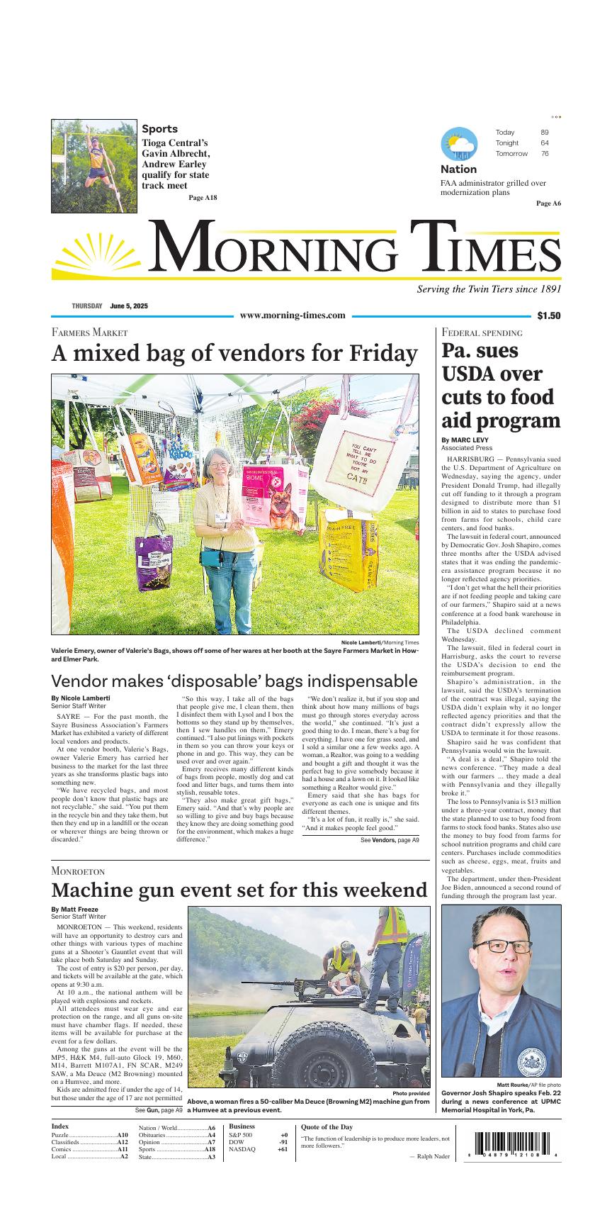Page A1 | e-Edition | morning-times.com