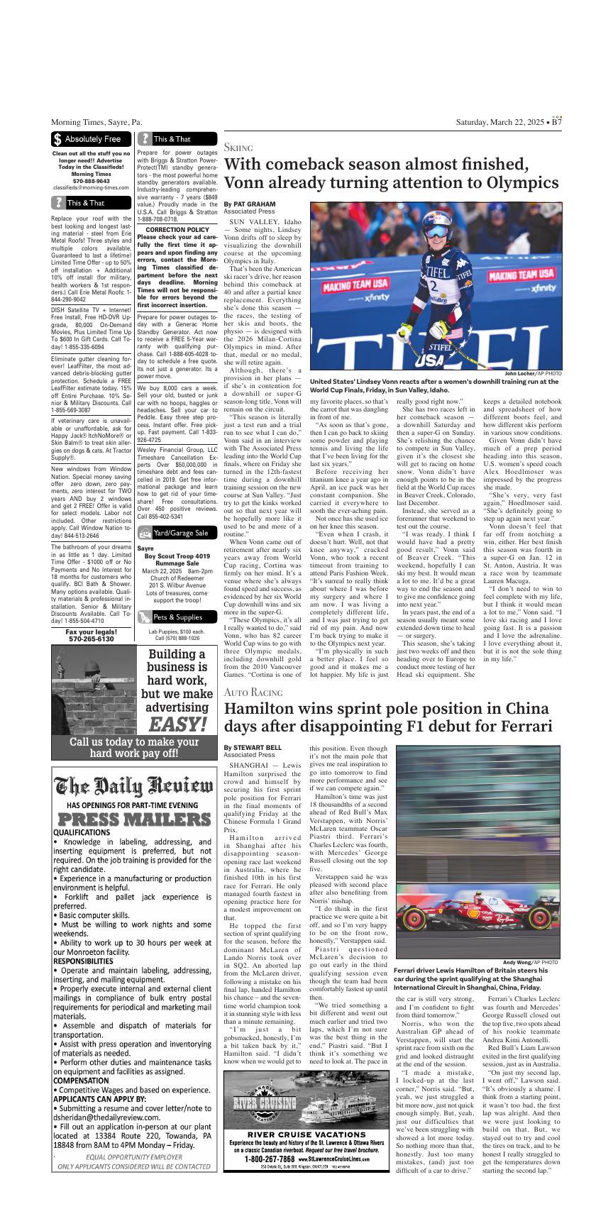 Page B7 | e-Edition | morning-times.com