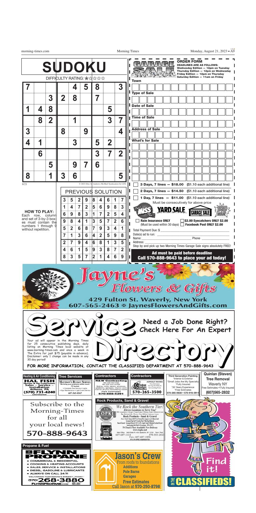 Page A9 | e-Edition | morning-times.com